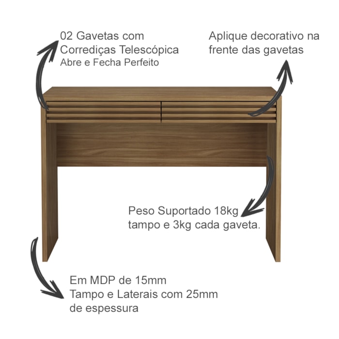 Aparador 2 Gavetas AP2309 Natural Tecno Mobili | Milani Store