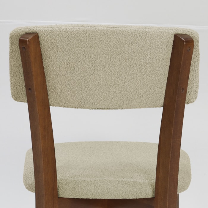 Cadeira Decorativa Estofada Luar Pes Madr Pnh Nacc l Milani Store