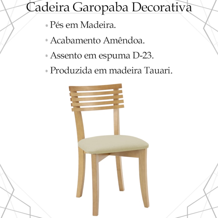 Cadeira Decorativa Serene Pes Mad Amnd Ripado Nacc l Milani Store