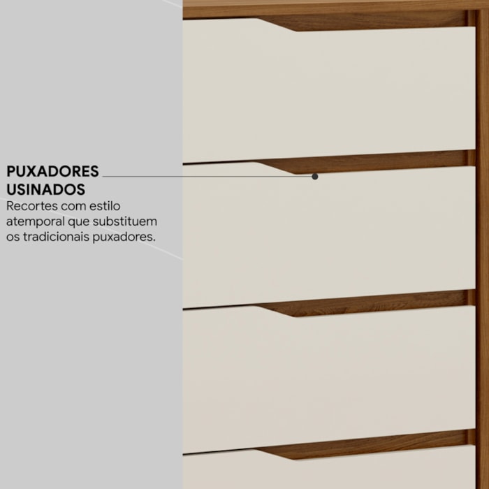 Comoda 04 Gavetas Atria Amendola Off Whit Demartez l Milani Store