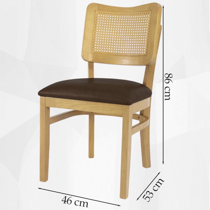 Kit 2 Cadeira Decorativa Tl Tgd Pes Md Ad Cafe Nac l Milani Store