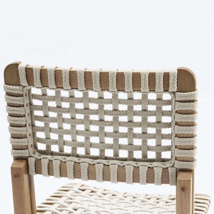 Kit 2 Cadeira Decorativa Corda Nautic Areia Ad Nac l Milani Store