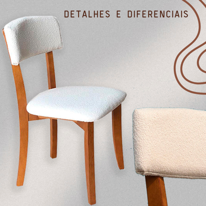 Kit 2 Cadeira Decorativa Estofada Prcln Md Pnh Nac l Milani Store