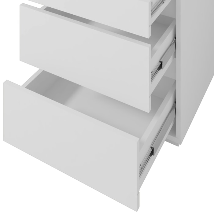 Mesa De Cabeceira 3 Gavetas 010023 Branco DCASA l Milani Store