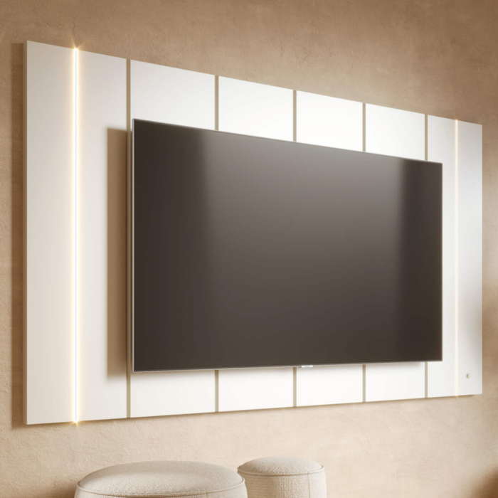 Painel Para TV 75 240 cm Maggiore Com Led CLB l Milani Store