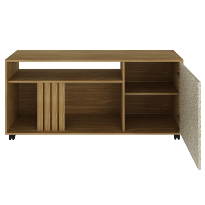 Rack E Painel P/ Tv 42 Polegadas Natural Palha | Milani Store