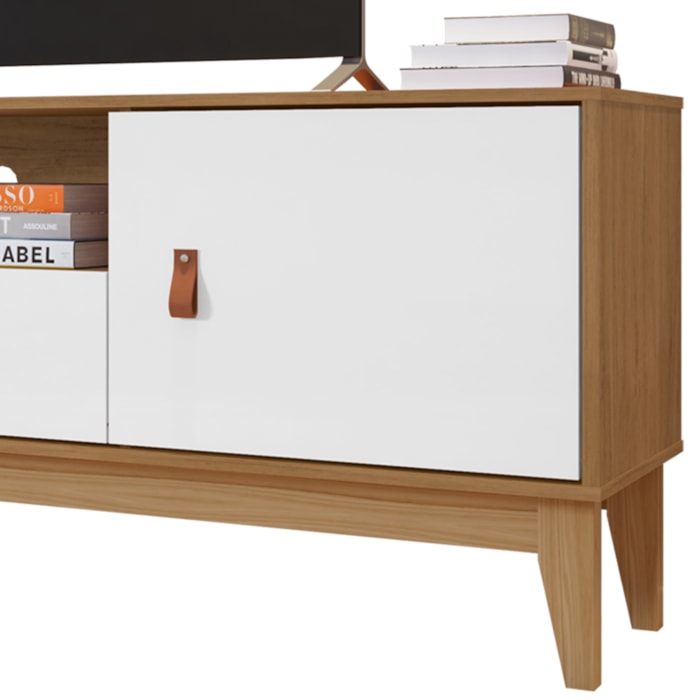 Rack Para Sala 160 CM 011096 Cedro Branco DCASA l Milani Store